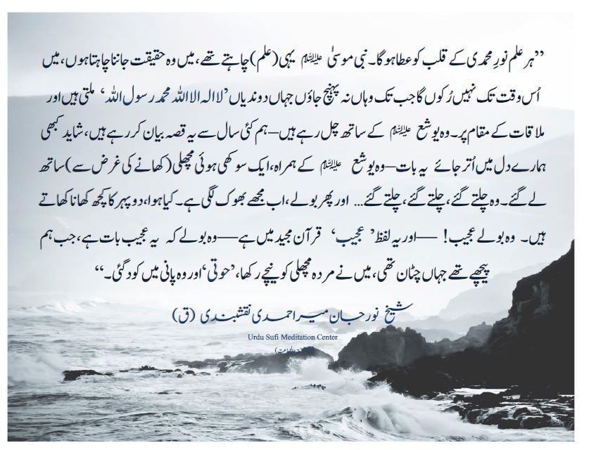 Urdu - “Every knowledge will be bestowed to the heart of that ...